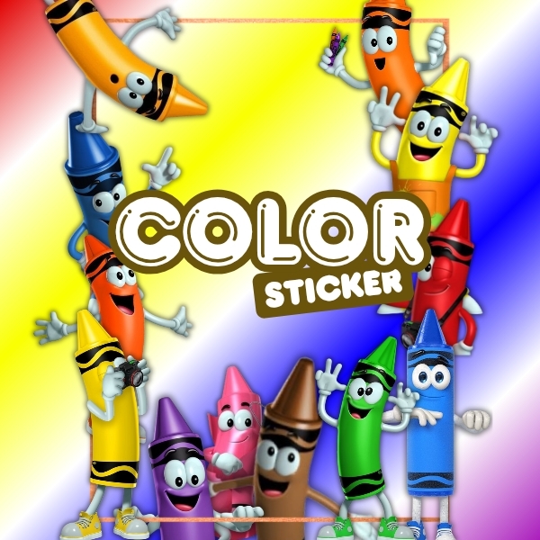 Crayon Theme Book for Kids | 100pcs+ Printable Colorful Crayon Design ...