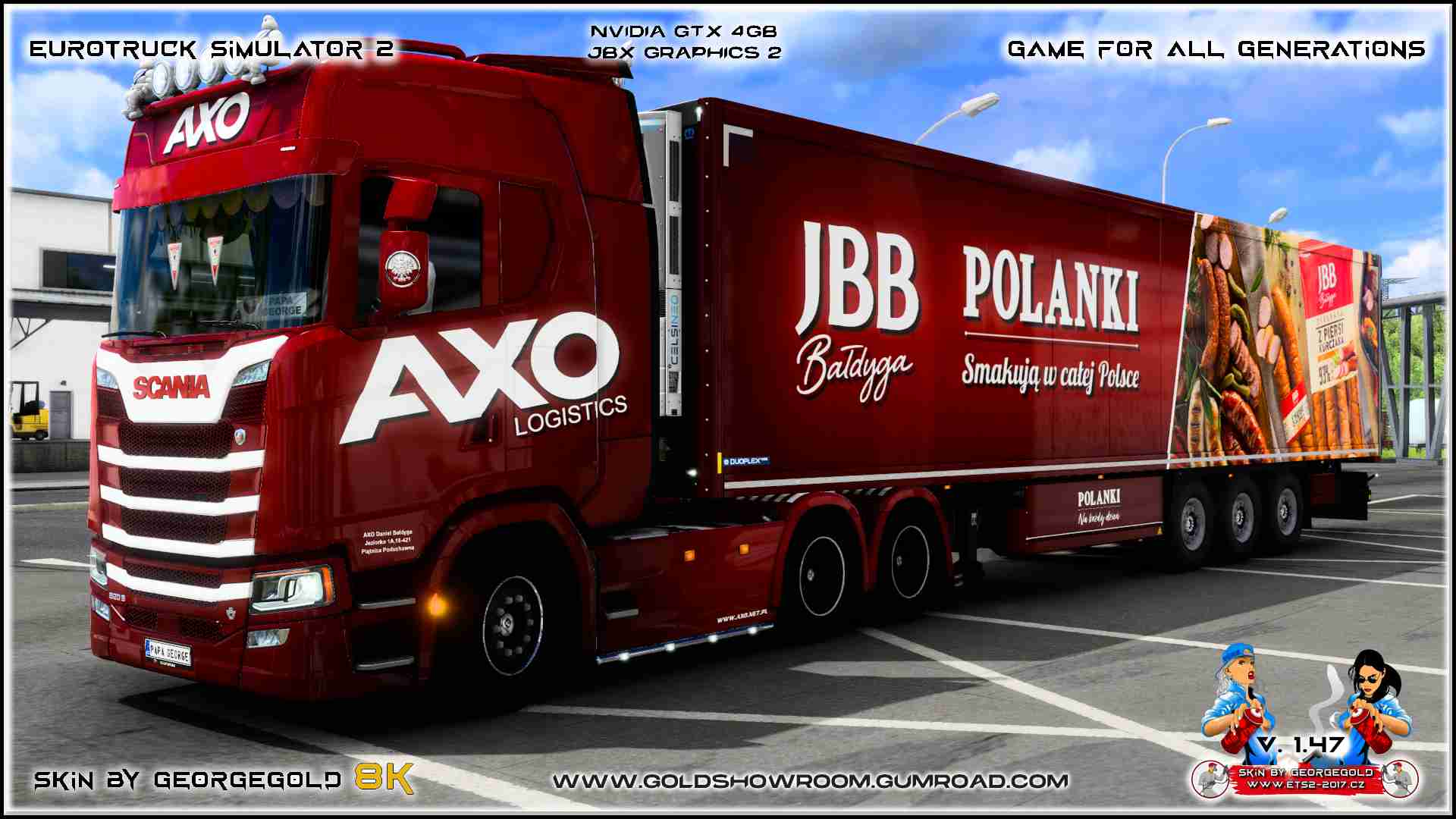ETS 2 Skin Combo Scania S NG AXO Logistics