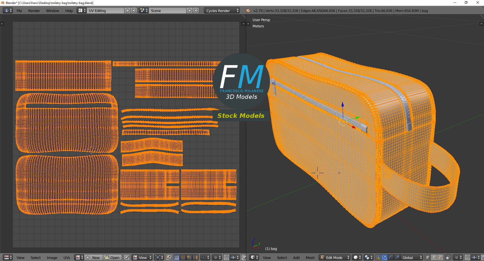 3D MODEL - Toiletry bag