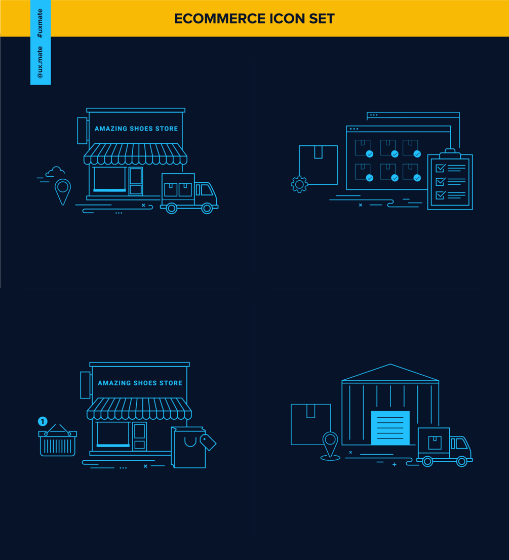 FREE E-Commerce Vector Icon Set