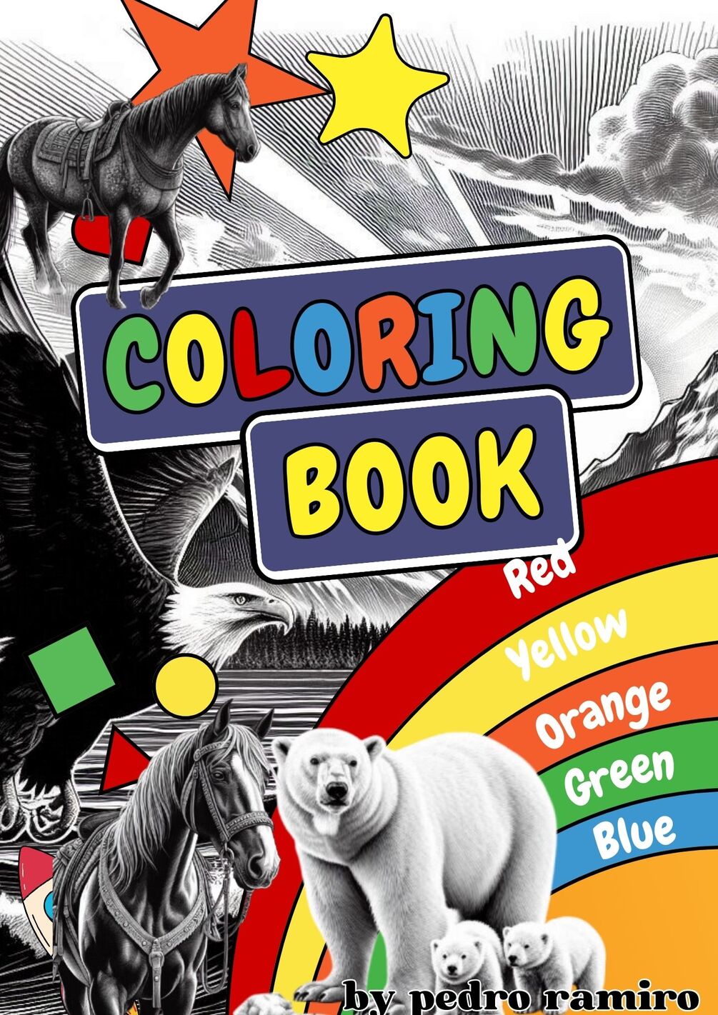 Wild Trio: A World of Color book of coloring by pedroramirodesign