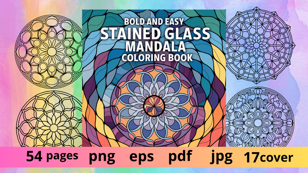 Stained Glass Mandala Coloring Pages