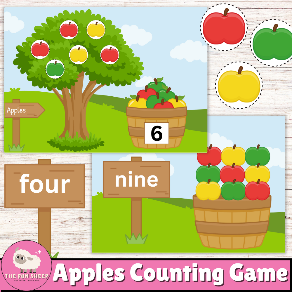 Apples Counting Game | Counting Apples Autumn Printable - Apple Number ...