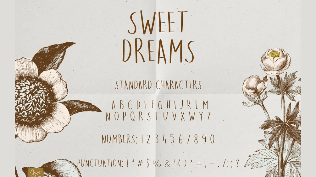 Sweet Dreams a hand-drawn wonky font