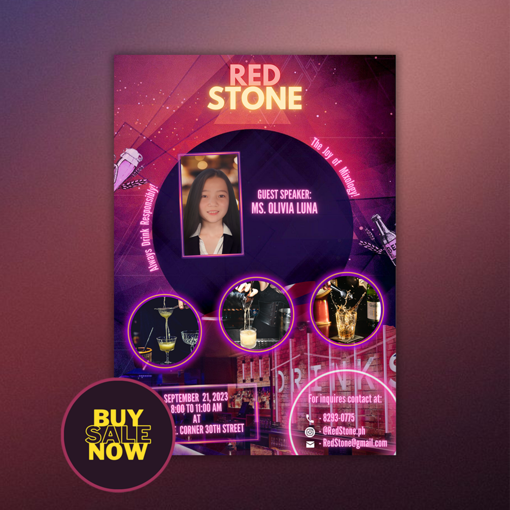 Bar Club Poster Neon Template