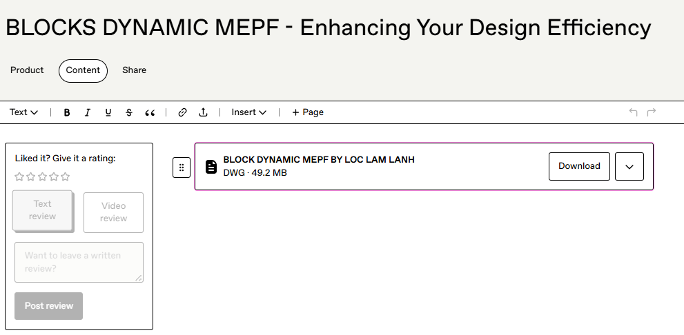 BLOCKS DYNAMIC MEPF - Enhancing Your Design Efficiency
