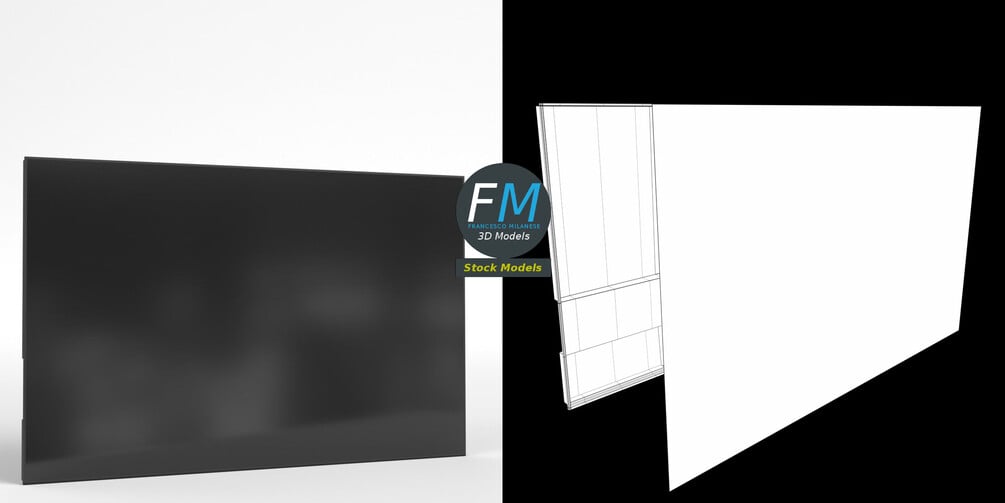 3D MODEL - Wall mounted flat TV base mesh