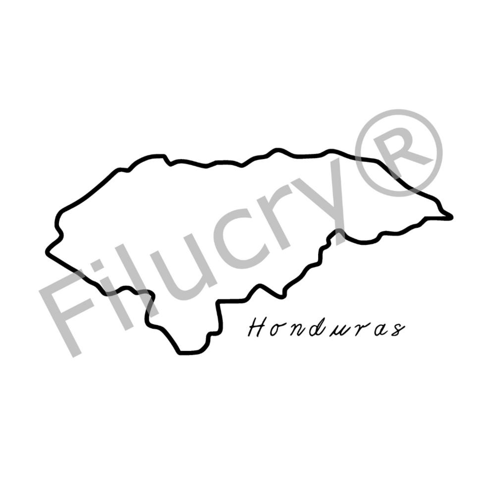 Honduras Outline SVG, PNG, JPG, PDF