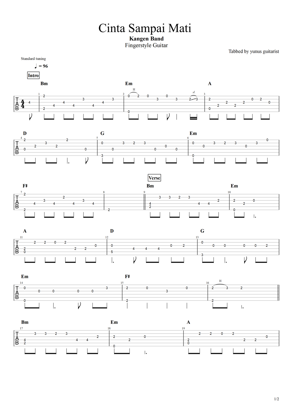 TAB. Cinta Sampai Mati - Kangen Band
