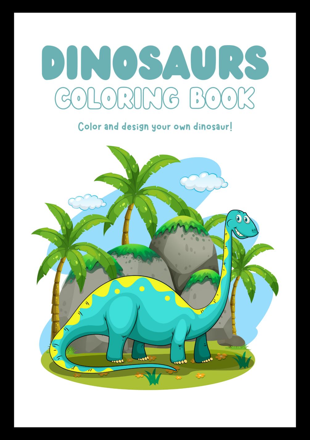 🦖 Dino Fun Coloring Book – 10 Cute & Printable Pages for Kids! 🎨