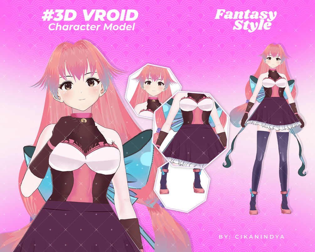 3D Vroid Character, Vtuber Model, 3d Model Commission - Streamer's ...