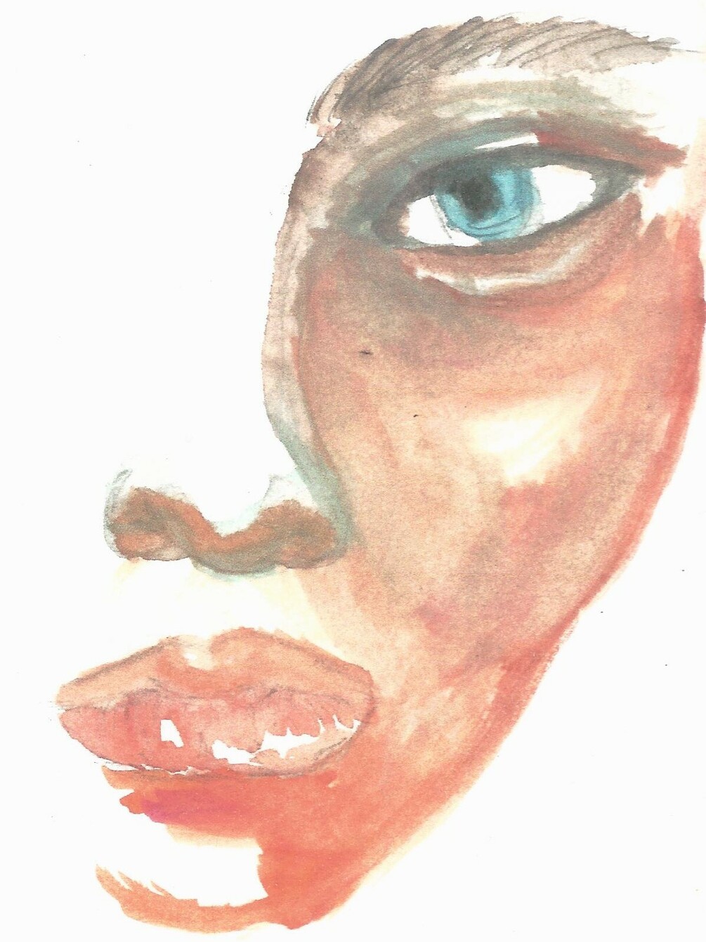 Red Face Painting