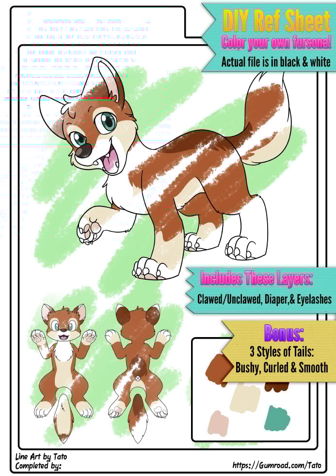 DIY Ref Sheet- Feral Canine