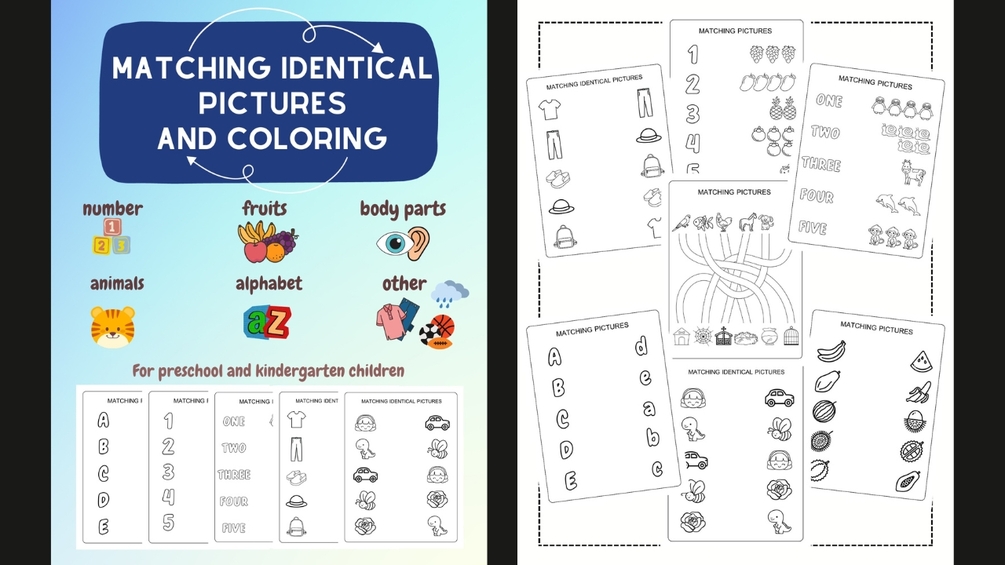 A-Z Matching Pictures and Coloring Activities.