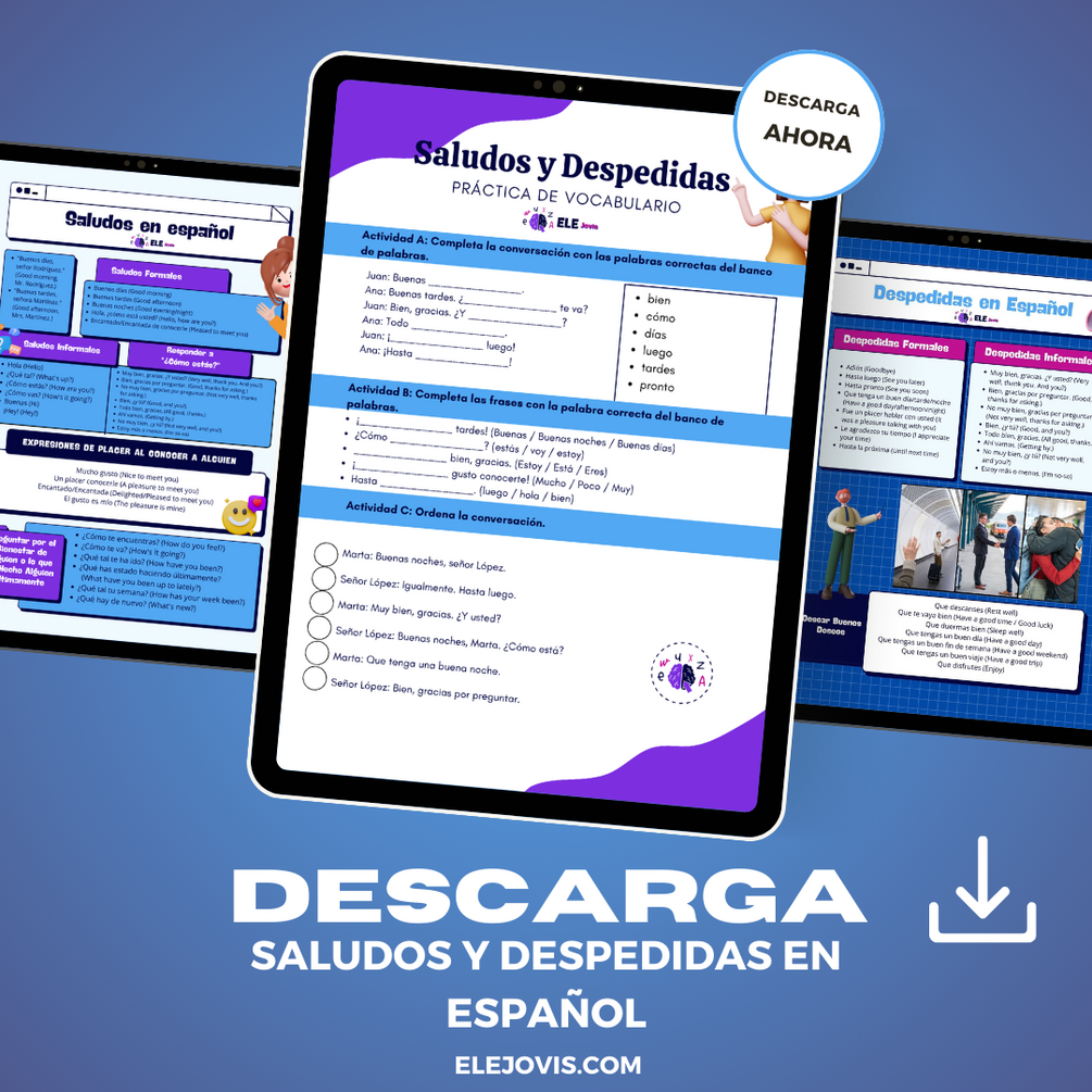 Los saludos y despedidas en español