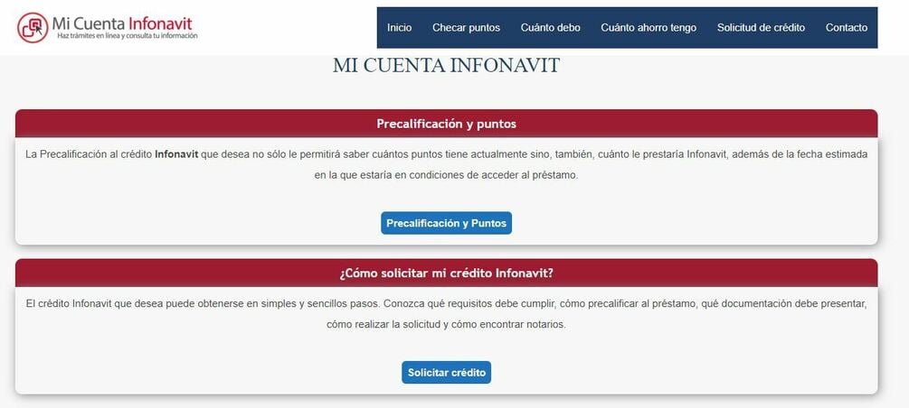 Web Mi Cuenta Infonavit