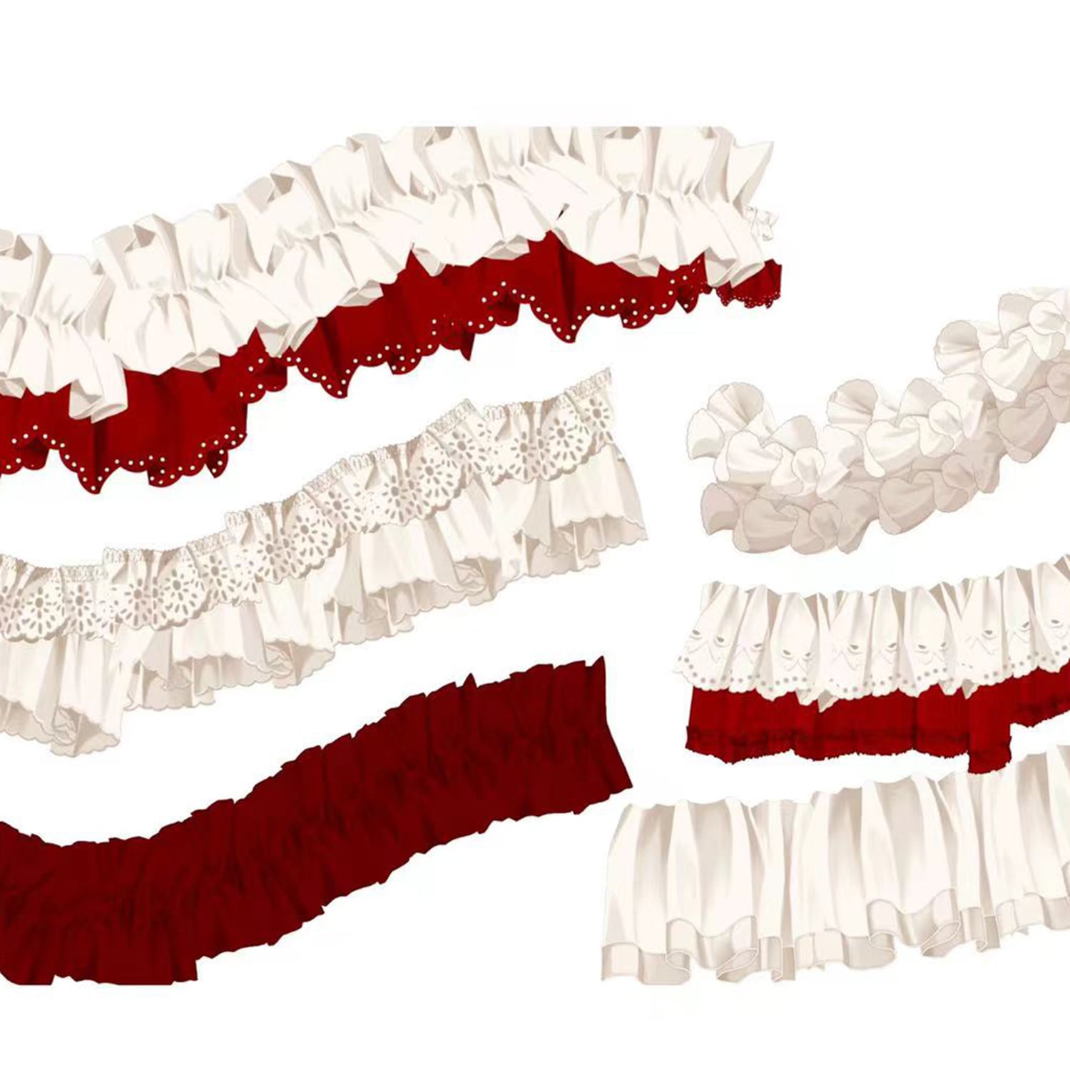 Crumpled Lace & Fabric Texture Brushes for Procreate – Ruffled and ...