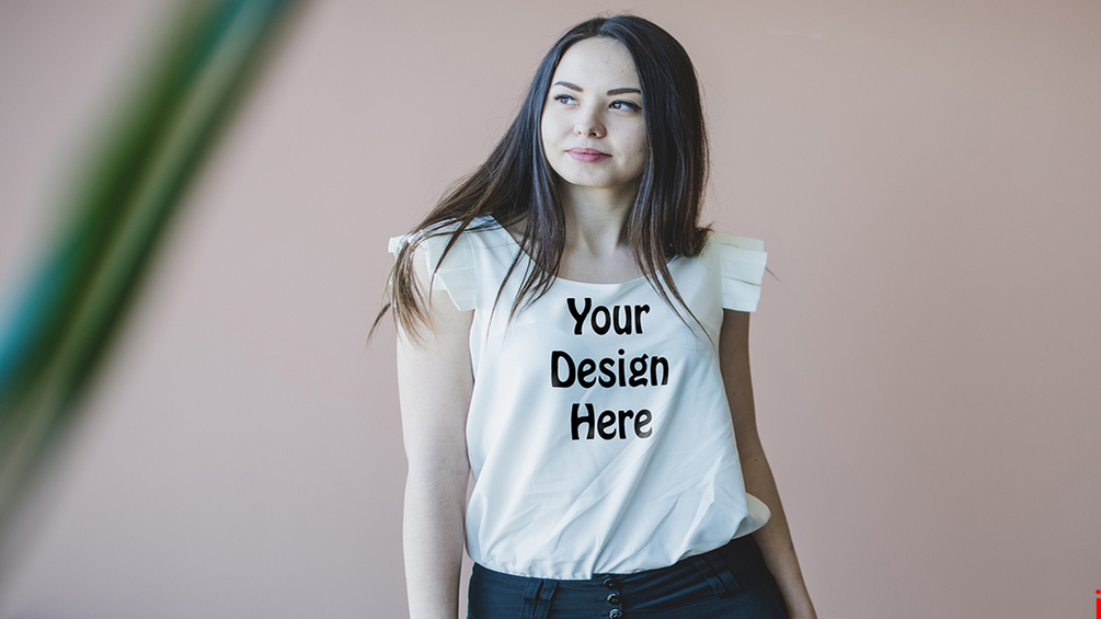 Model T-Shirt Product Mockup