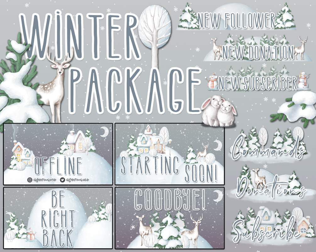 Winter Twitch Streamer Package