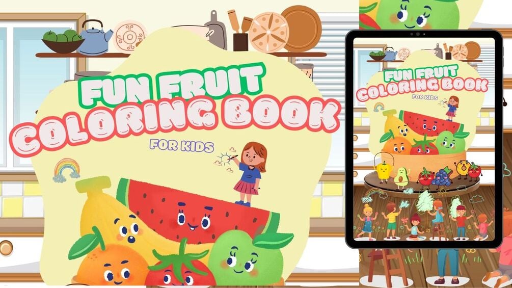 Fun Fruit Coloring Book for Kids