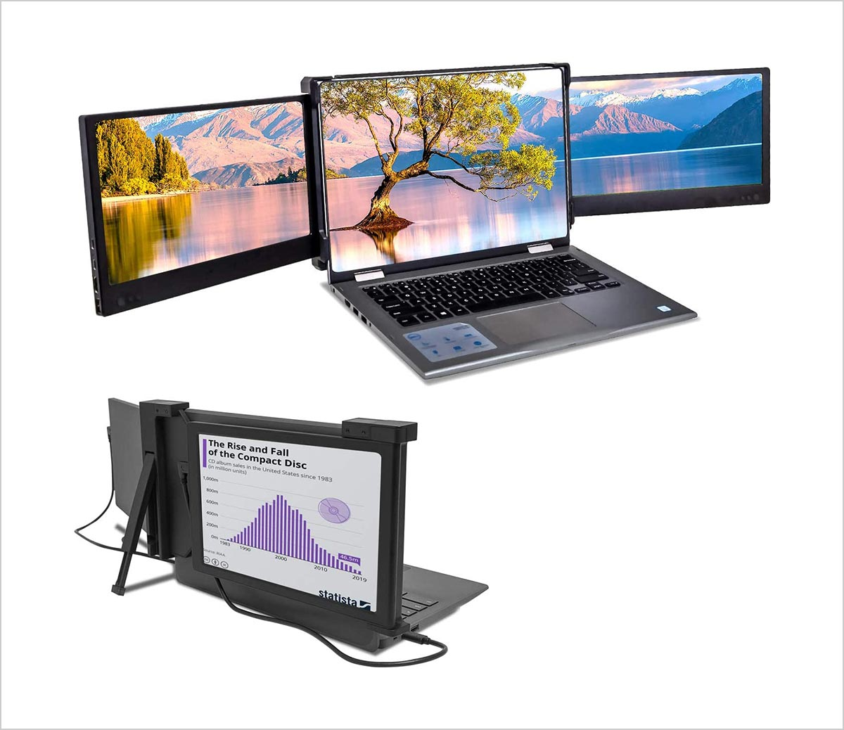 Tech Marvel: The Triple Monitor Laptop Solution ChatGPT