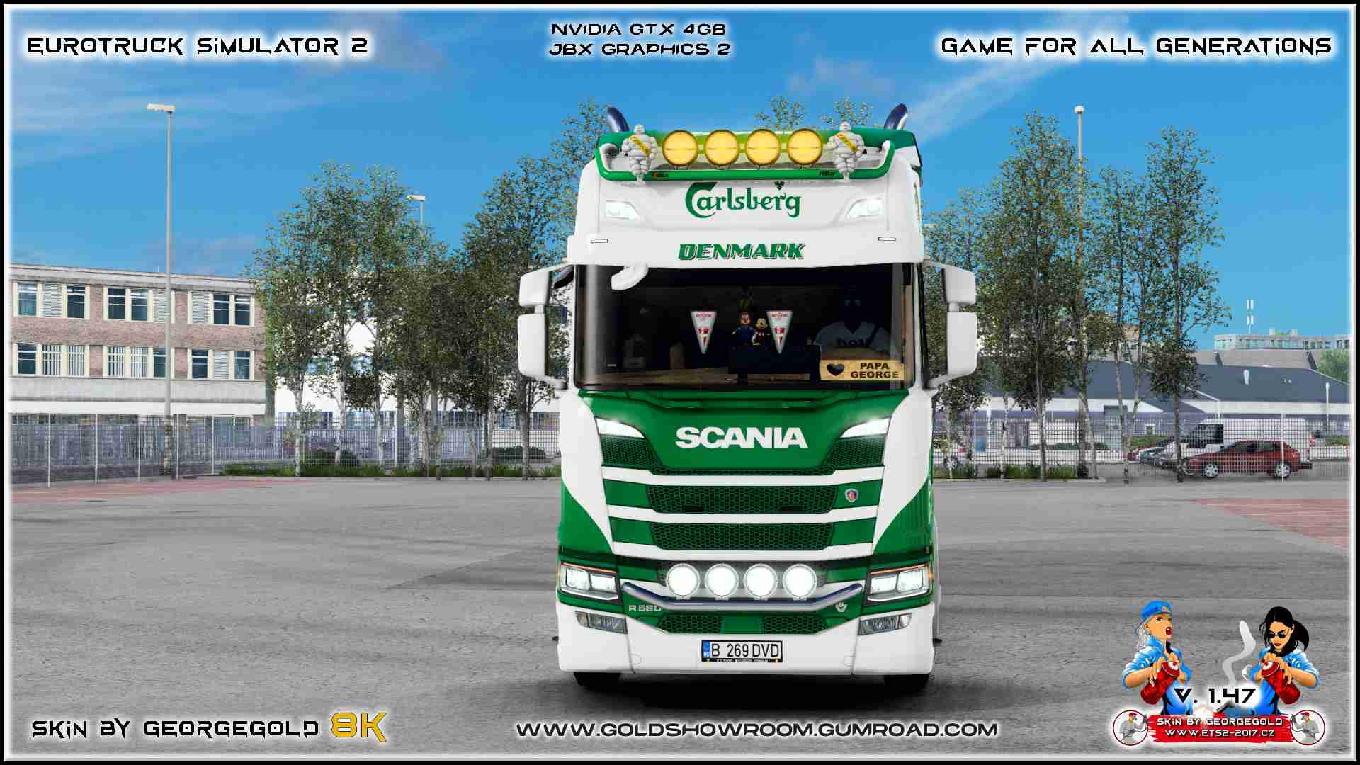 ETS 2 Skin Combo Scania R NG Carlsberg