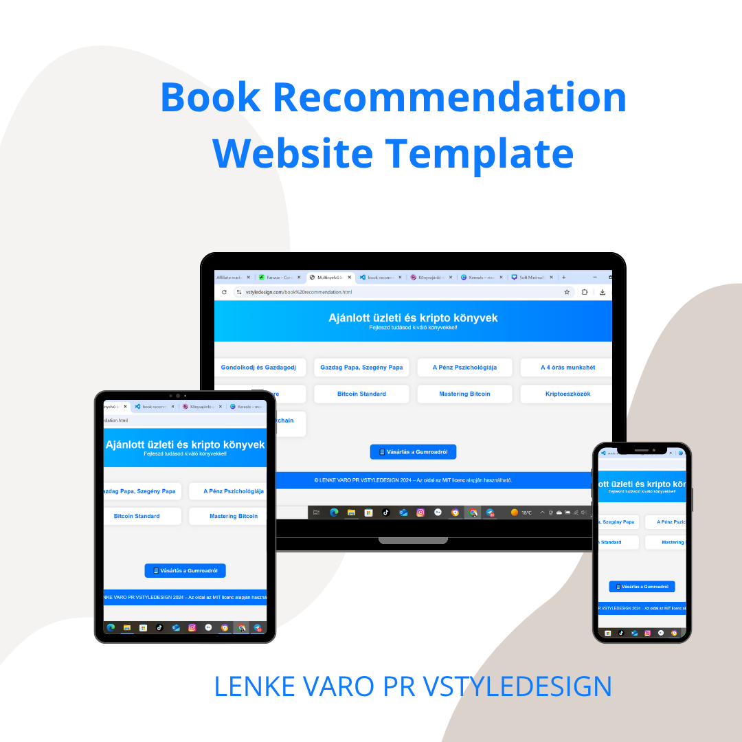 Book Recommendation Website Template – SEO & Multi-language