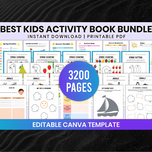 Best Kids Activity Book Bundle for Canva
