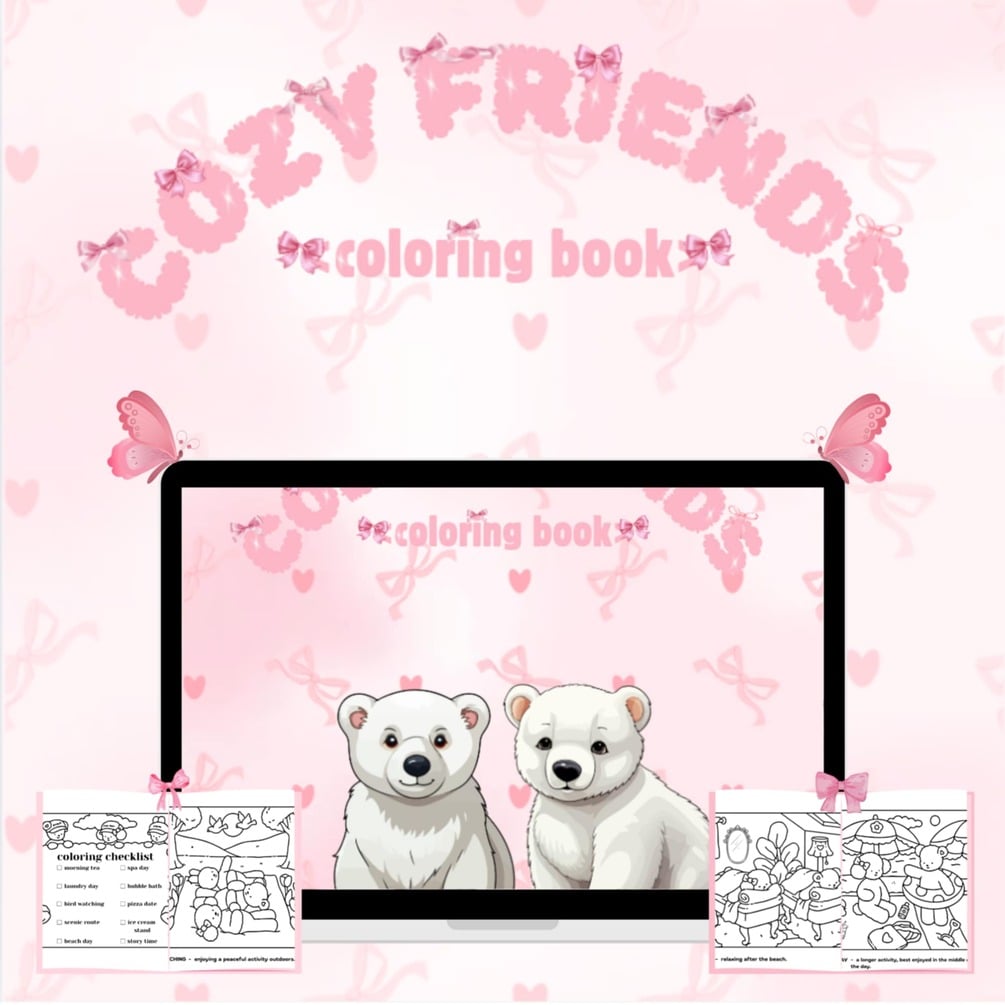 COZY FRIENDS COLORING BOOK