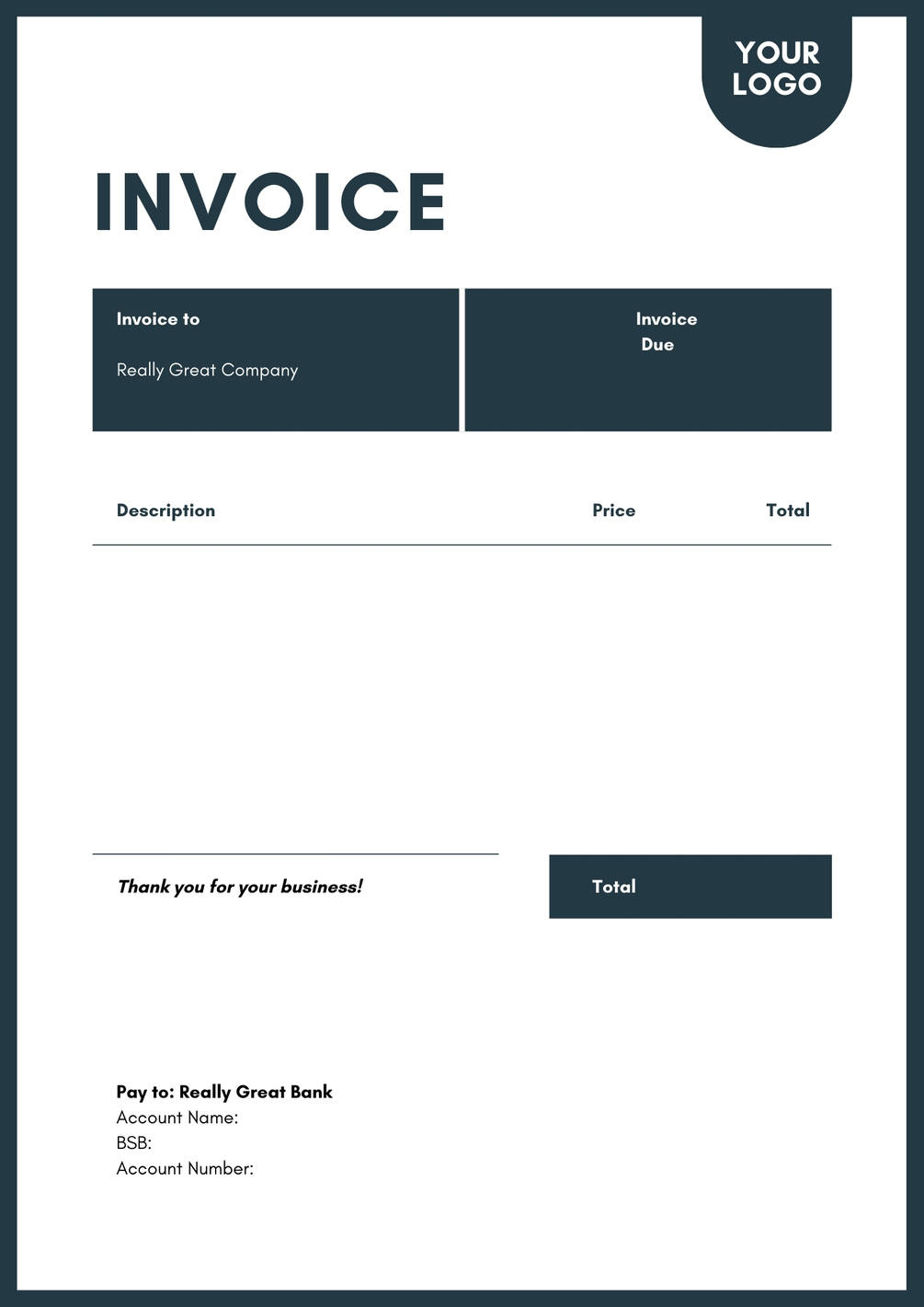 Modern Professional Tax Invoice
