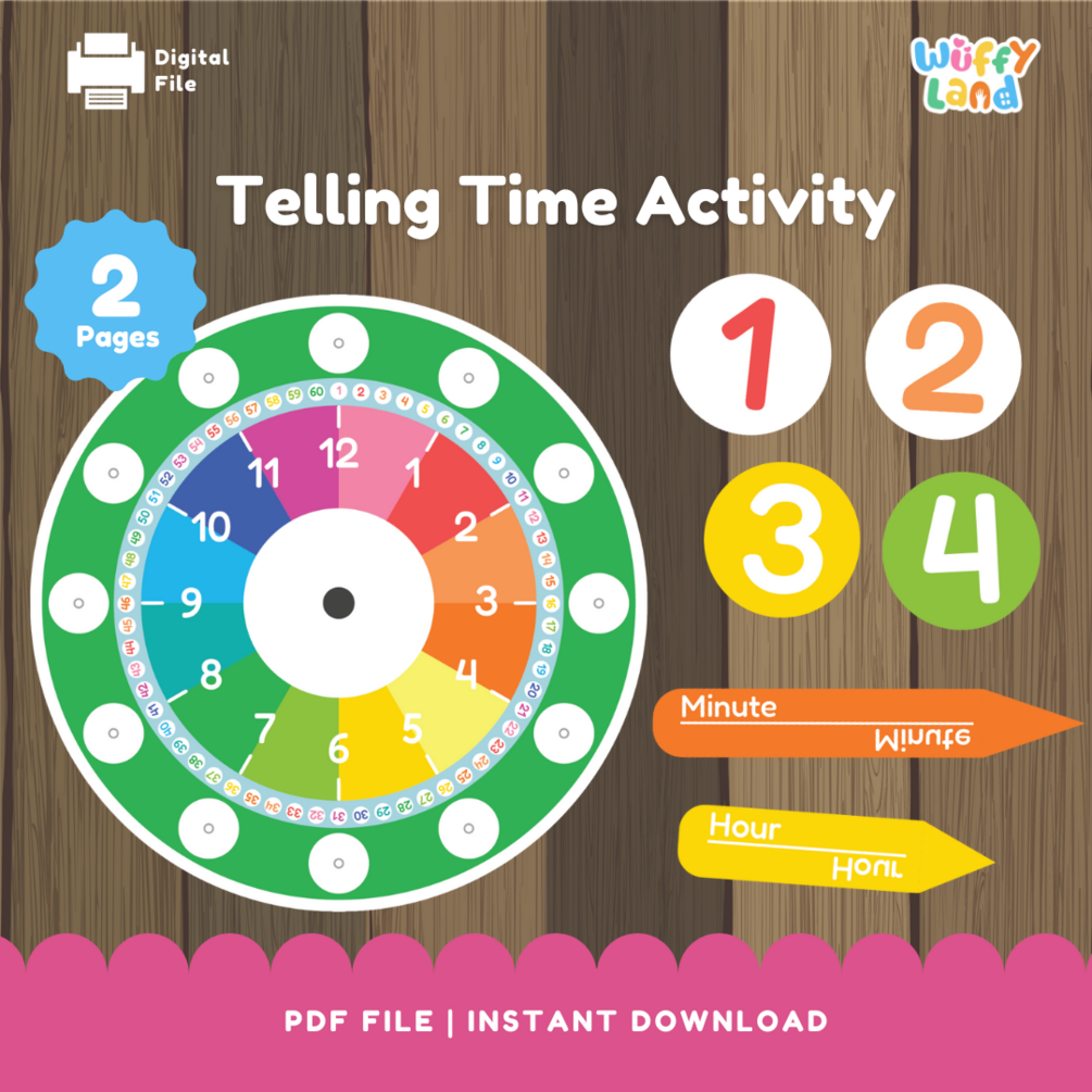 Interactive Telling Time Activity – Fun Printable Clock Learning ...