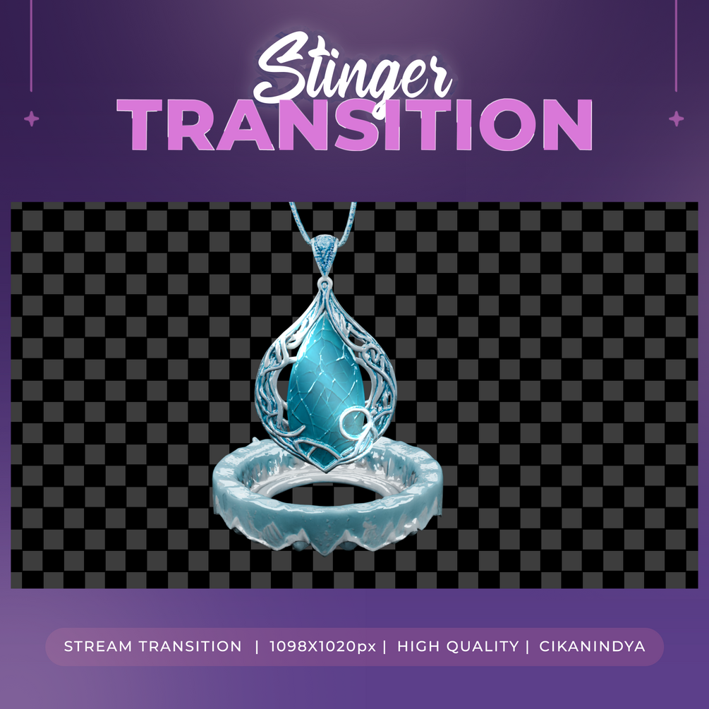 Animated Stinger Transition | Mystic Crystal Pendant Animation for ...