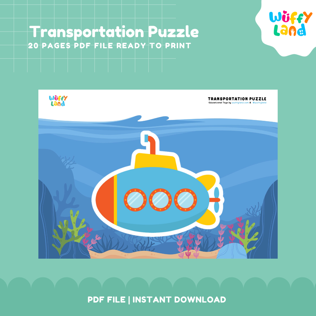 Transportation Puzzle Printable - Fun Kids Activity Educational ...