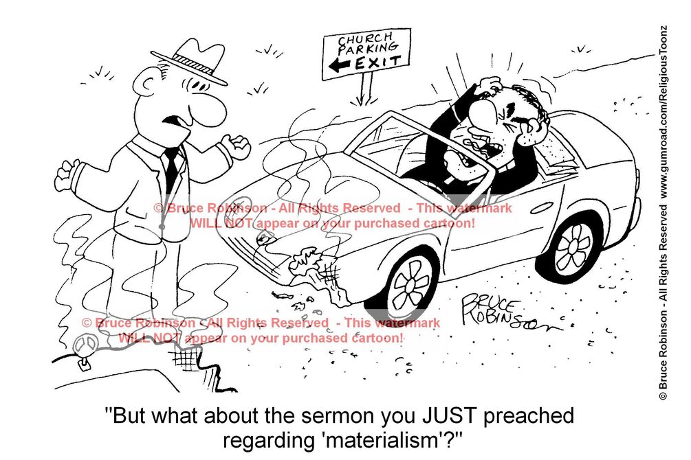 "But what about the sermon..." cartoon