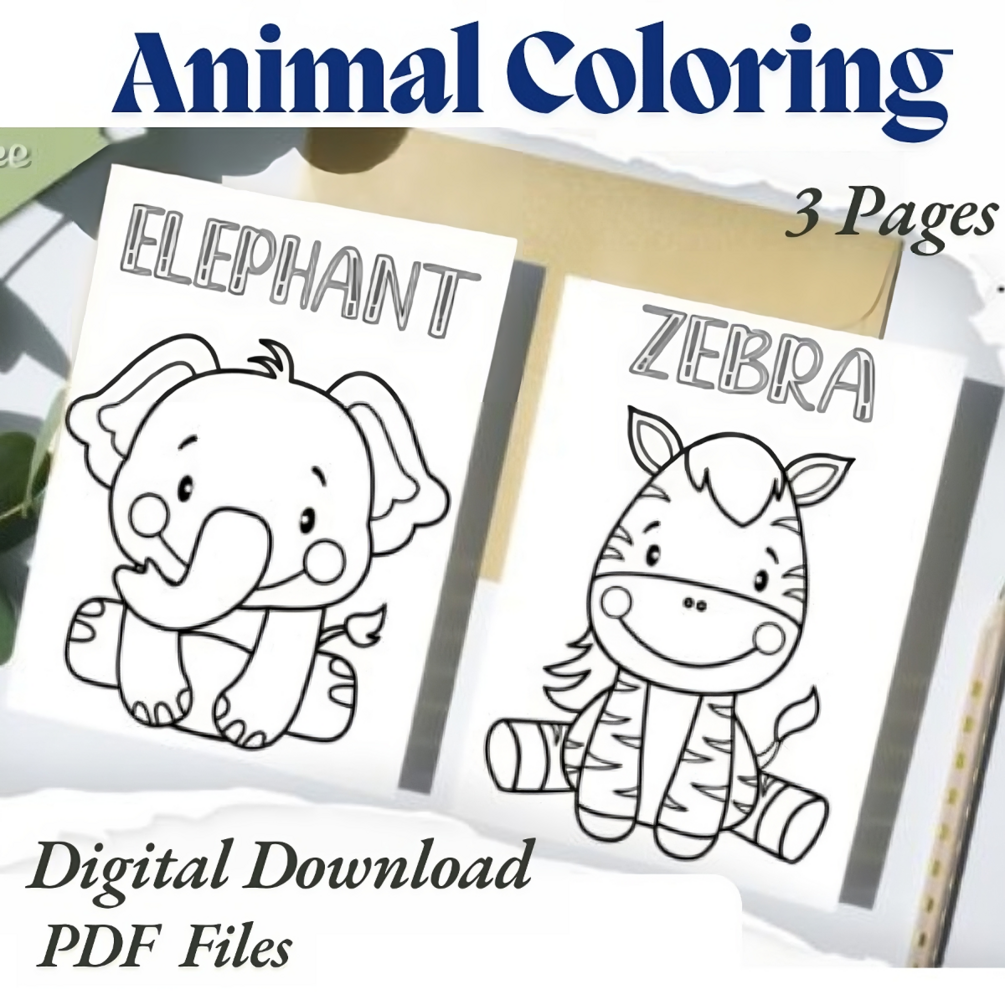 Animal Cute Template Doodles Coloring