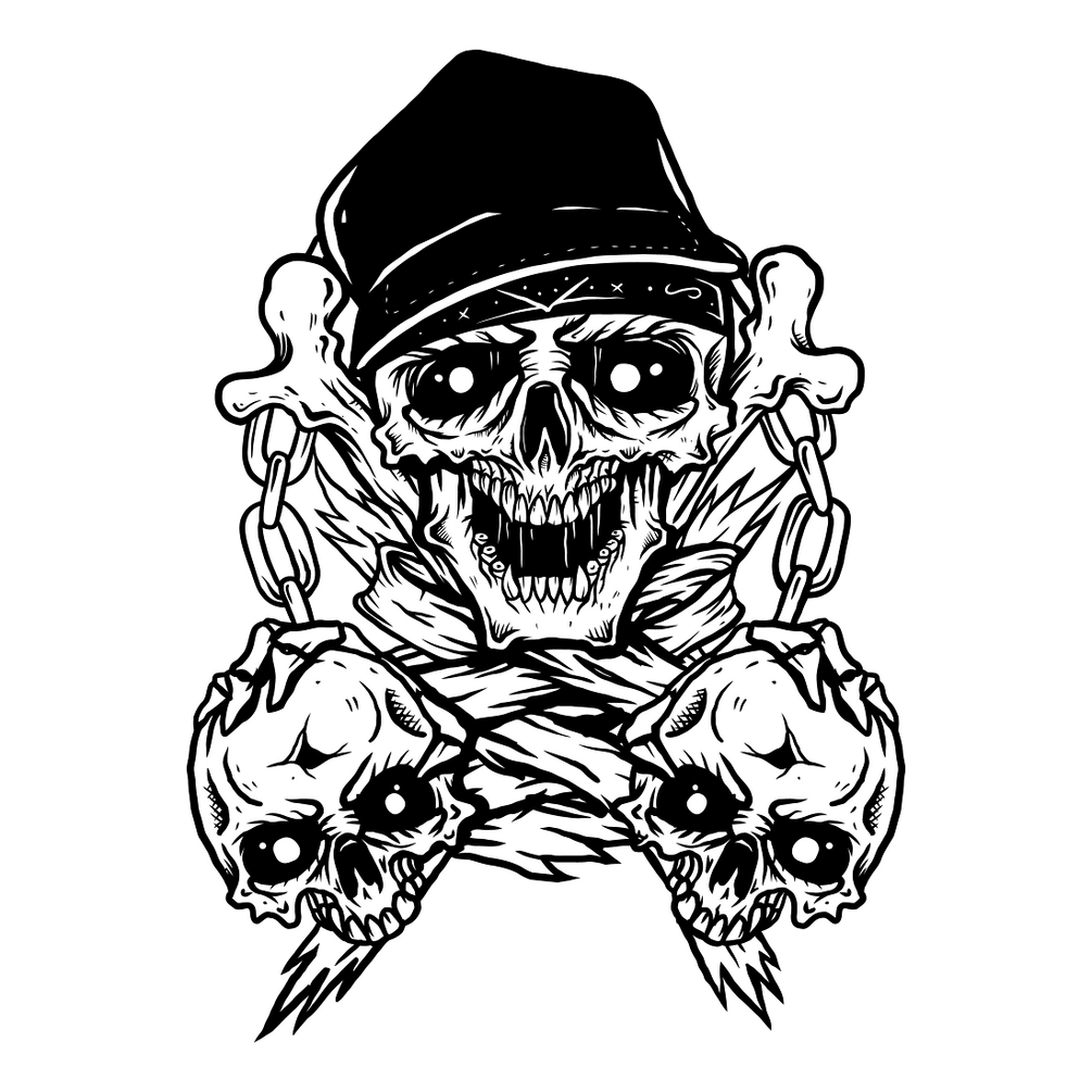 Chainbreaker Skull King – Brutal Vector Artwork