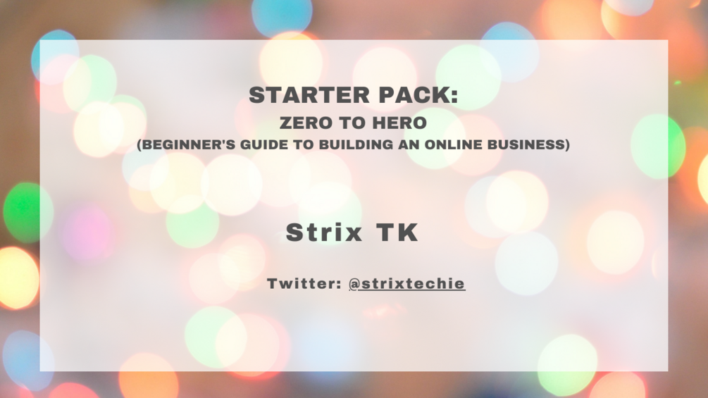 Zero 2 Hero, Online Business Starter Pack