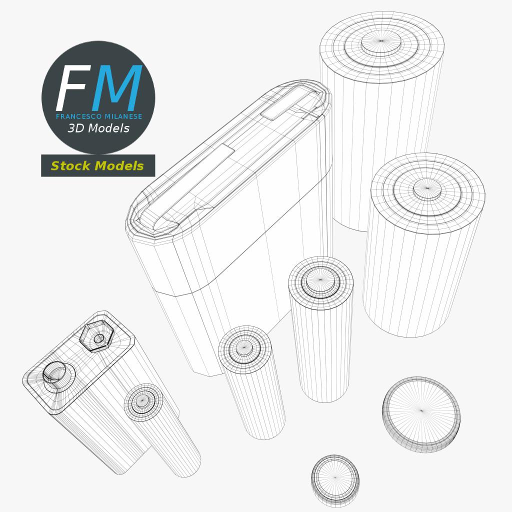 3D MODEL - Batteries pack