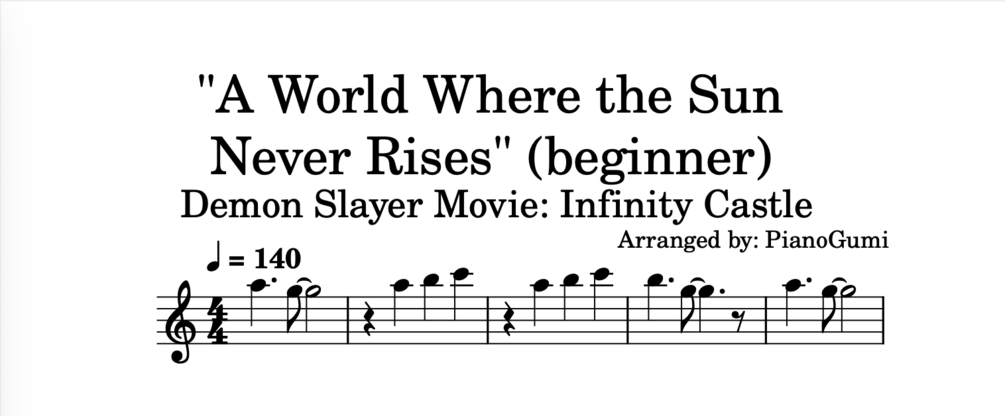 [full] Demon Slayer Movie Infinity Castle - "A World Where the Sun ...