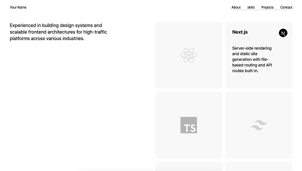 Final Flip – Minimal Dev Portfolio Template : Customize it as you like.