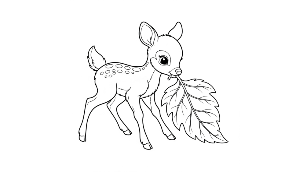 My Little Deer – A Cute Coloring Book for Kids