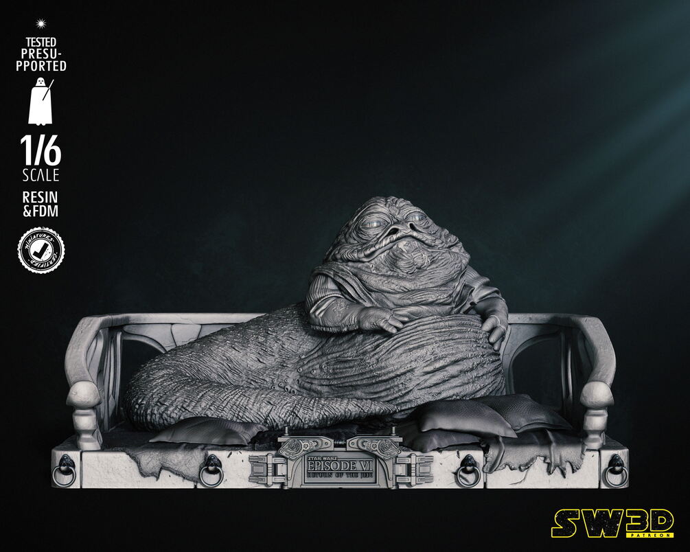 Jabba Sculpture - Star Wars 3D Models - Tested and Ready for 3D printing