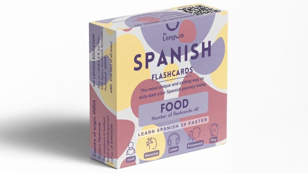 Spanish to English flashcards | Learn Most Common Spanish Food ...
