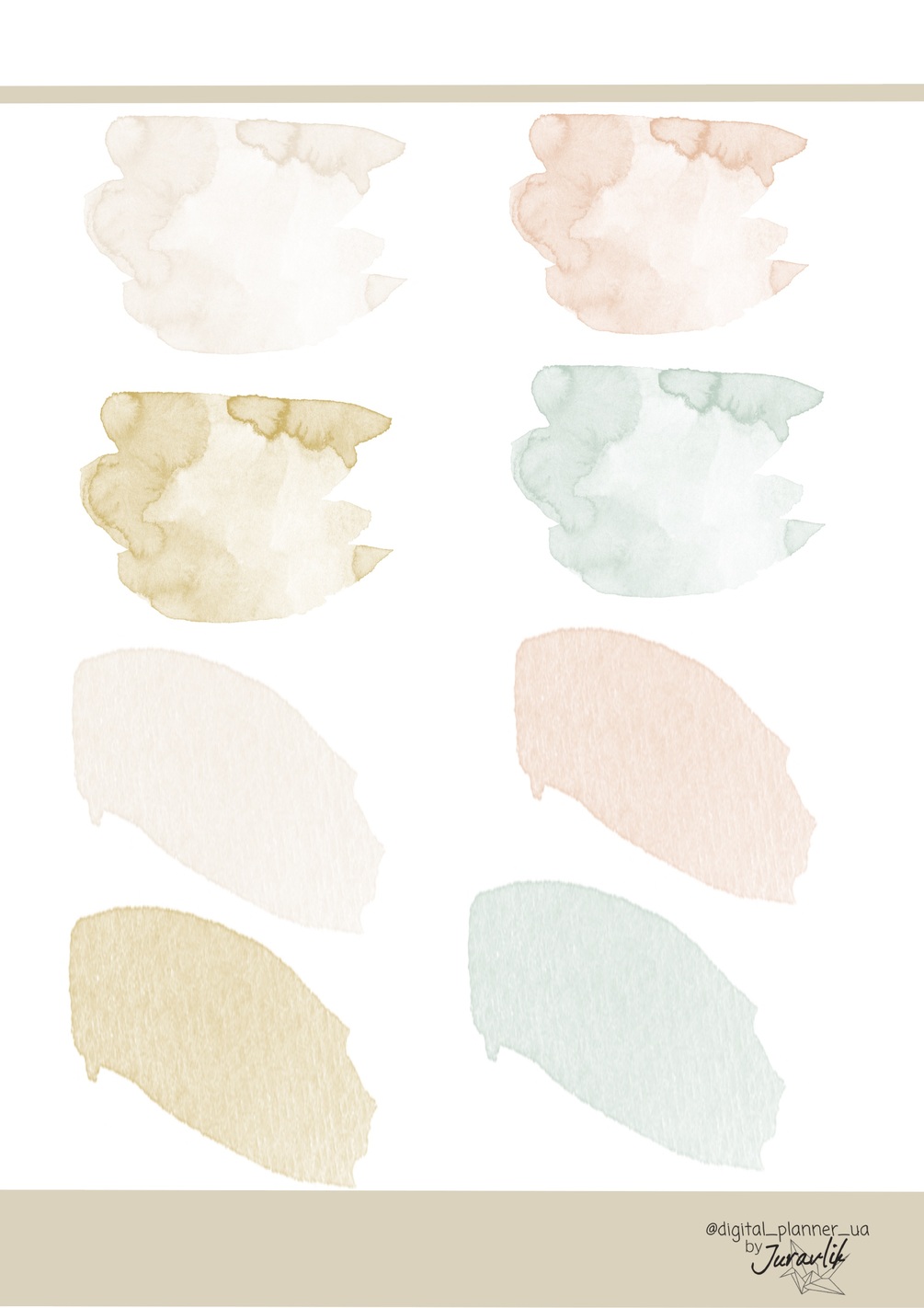 Pastel Aesthetic Stains GoodNotes Stickers