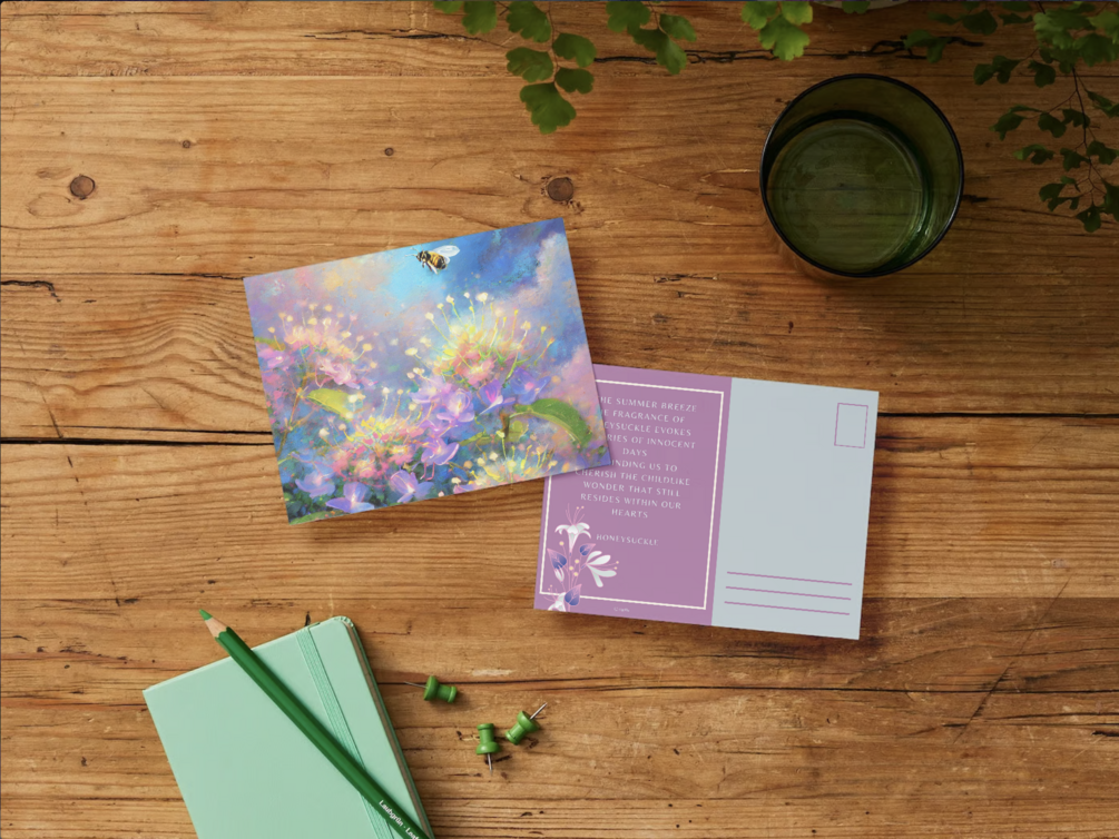 Digital Flower Postcards I Flowers of Positivity I Instant Download