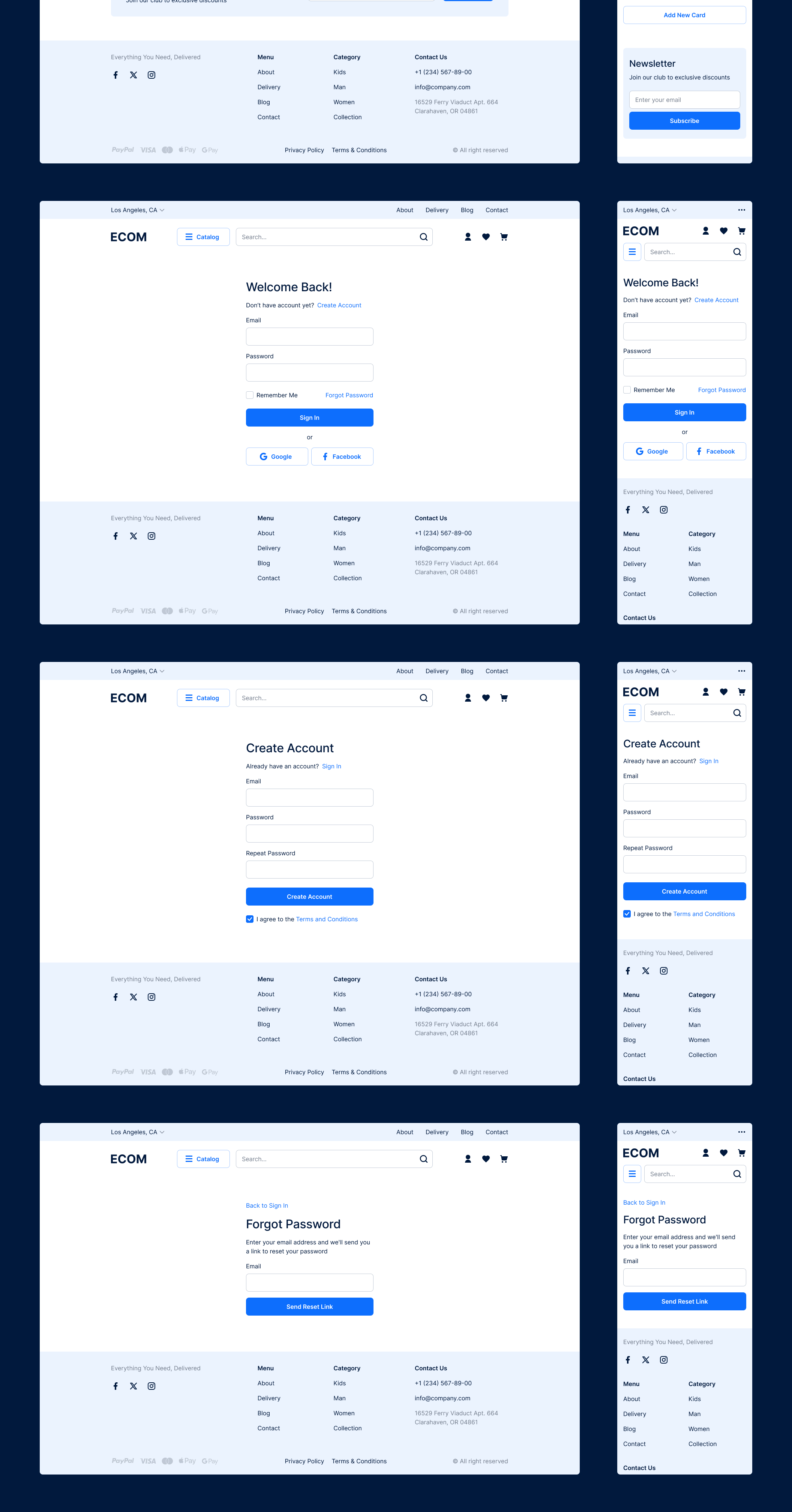 Ecommerce Wireframe