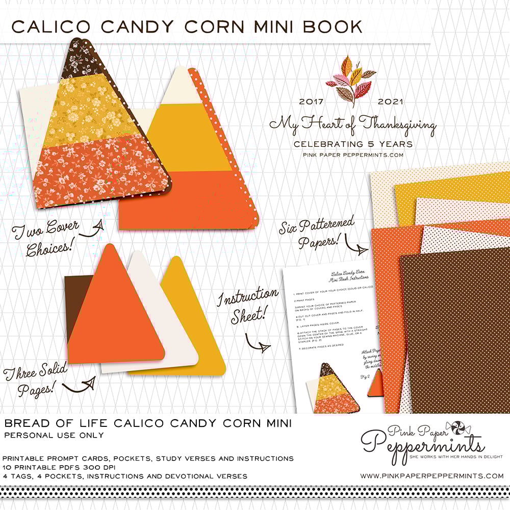 Calico Candy Corn | Mini Book for Fall