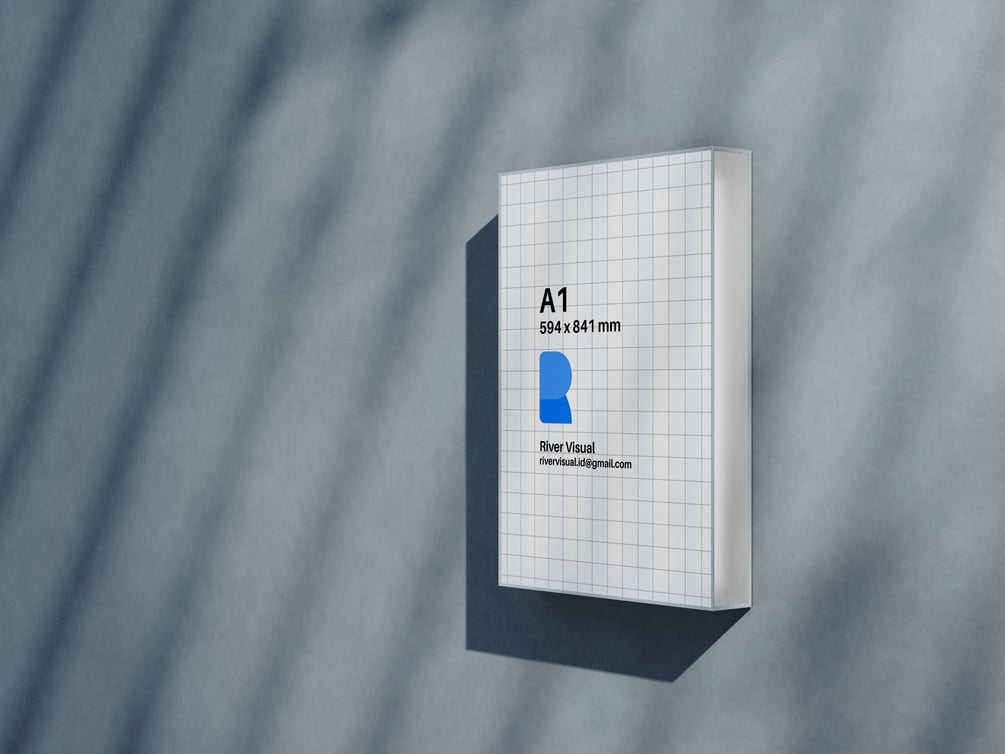 Concrete Rectangle Sign Mockup N4