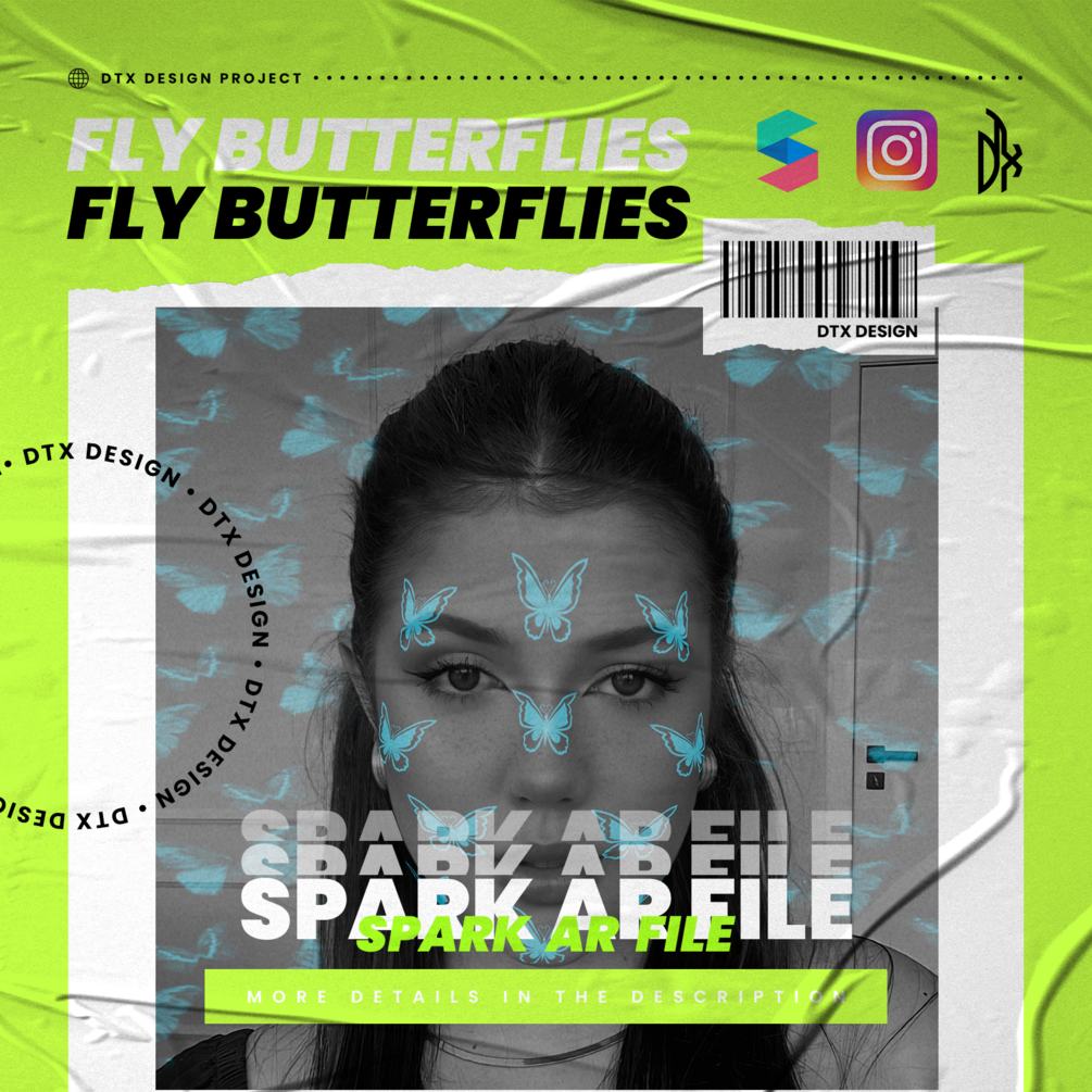 FLY BUTTERFLIES | makeup | animated sequence | face butterflies design
