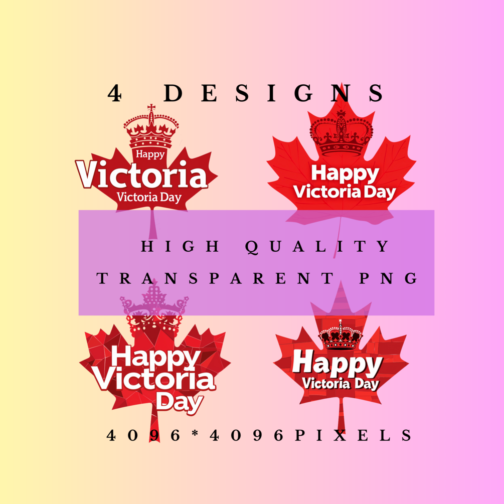 4png Canadian Maple leaf,Happy Victoria Day,High Quality digital download art